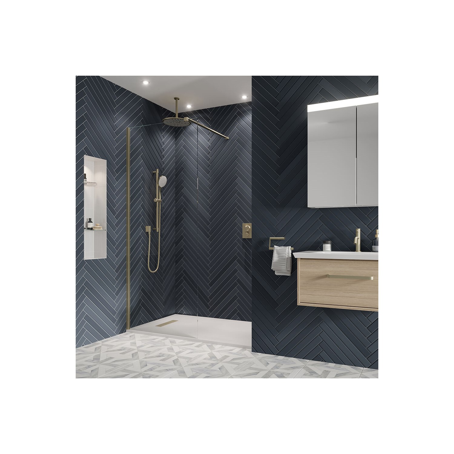 Crosswater Gallery 8 Walk In Shower Enclosure 8mm Panels with Multiple ...
