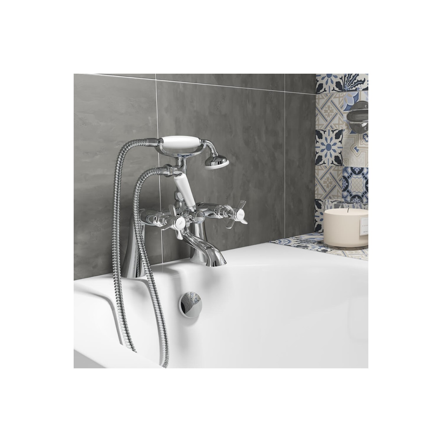 Butler & Rose Loretta Traditional Bath Shower Mixer | Drench