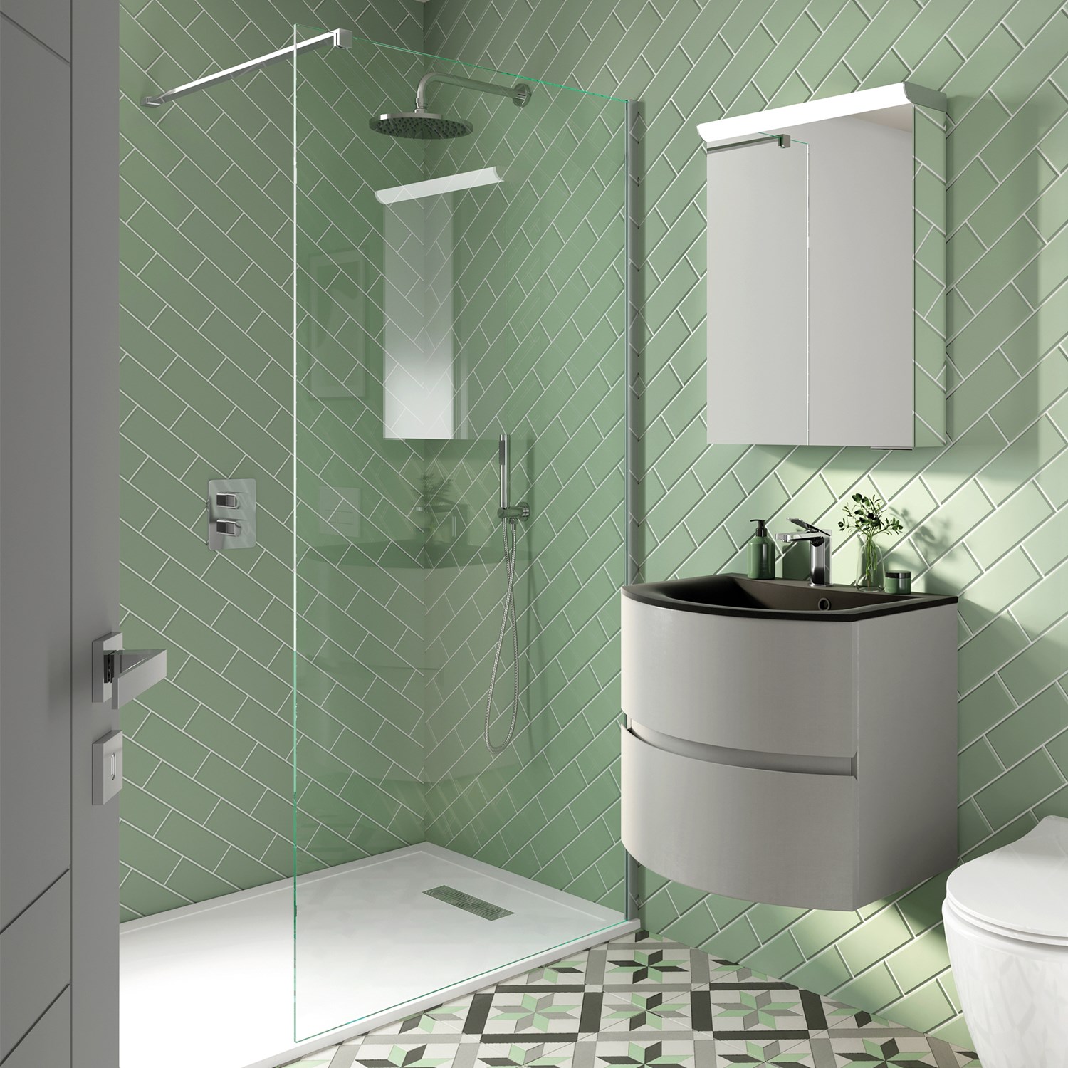 Crosswater Gallery 8 Walk In Shower Enclosure 8mm Panels with Multiple ...