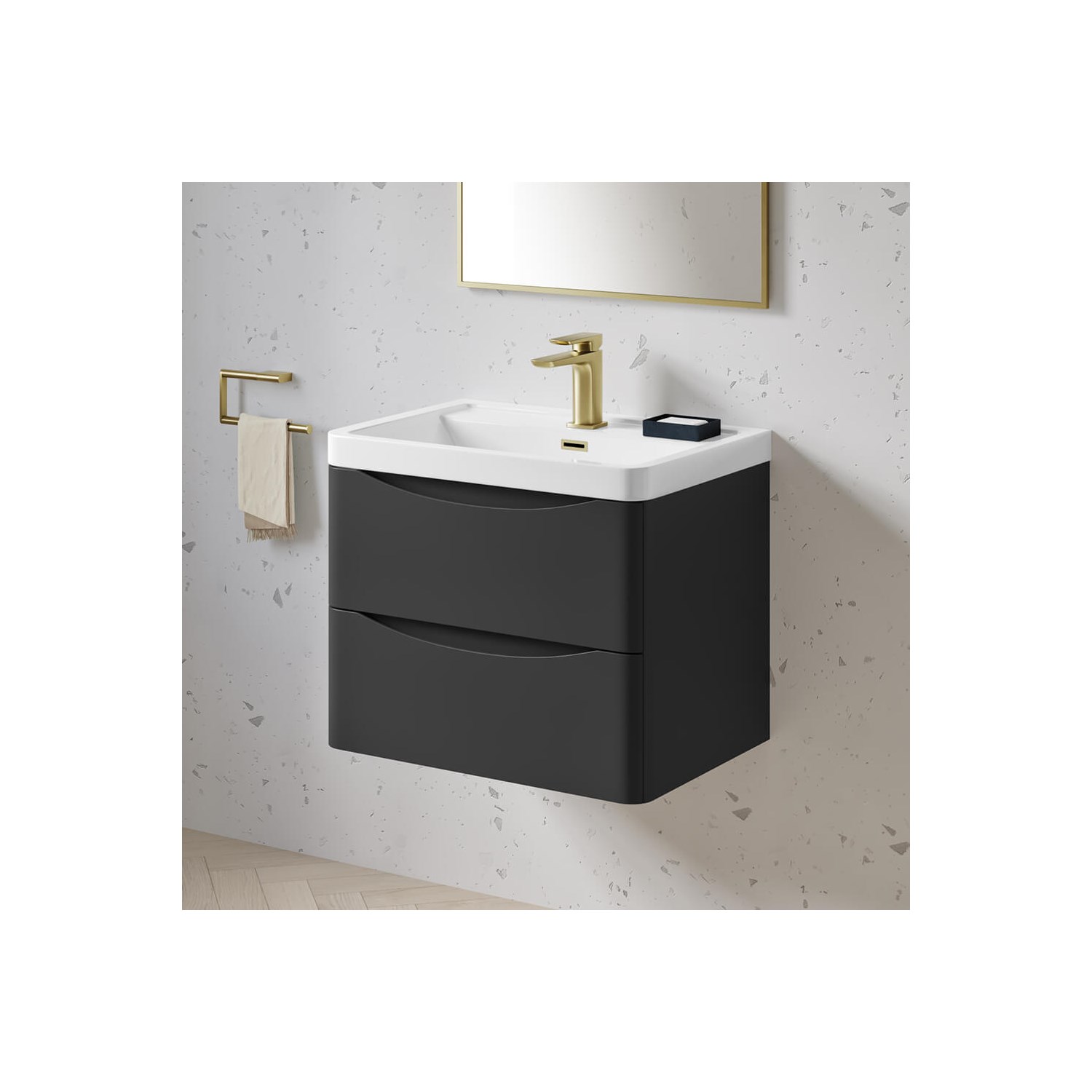 Harbour Clarity 600mm Wall Mounted Vanity Unit & Basin | Drench